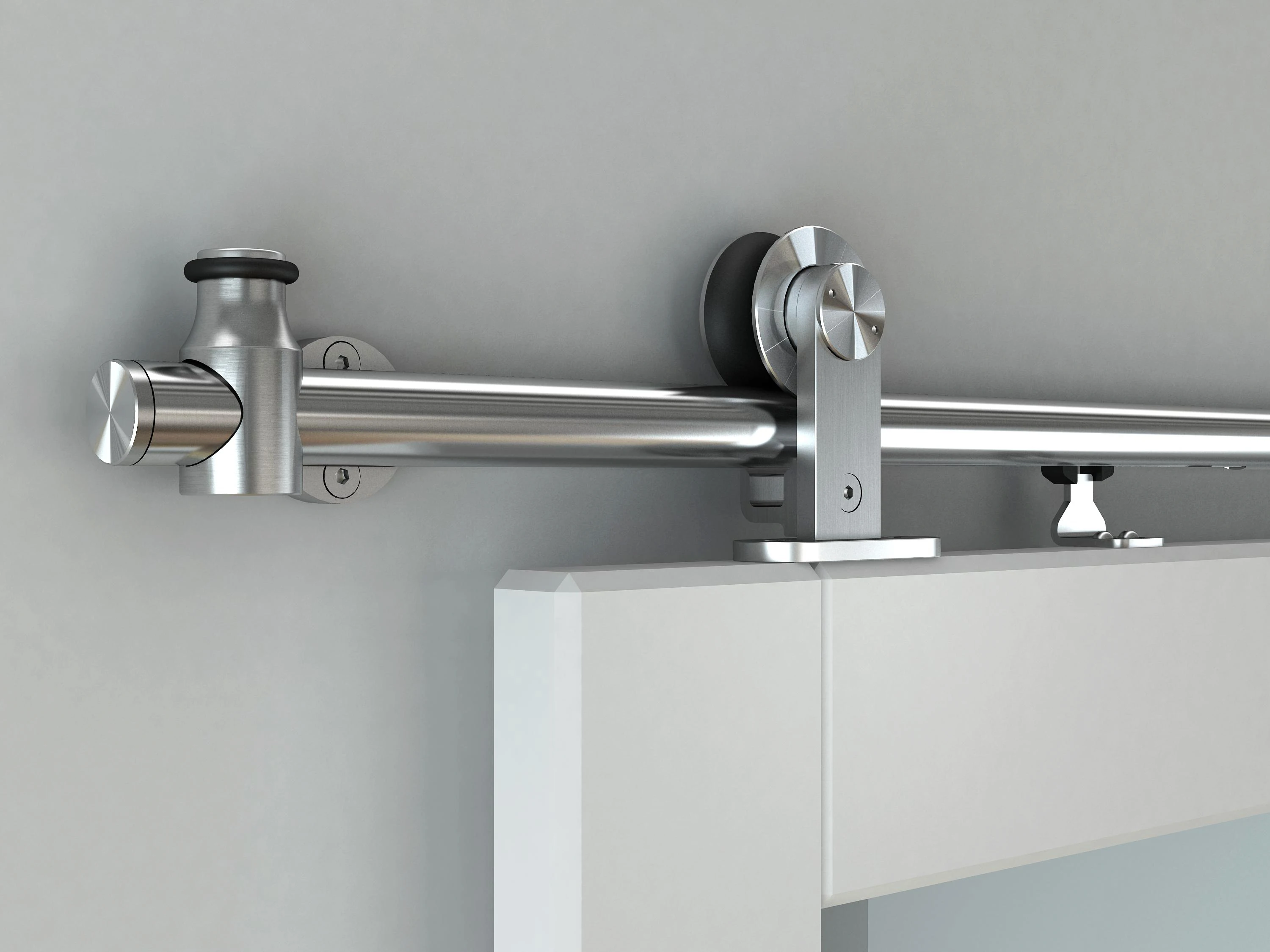 Stainless Steel Sliding Wood Barn Door Hardware Kit - Buy Sliding Door ...