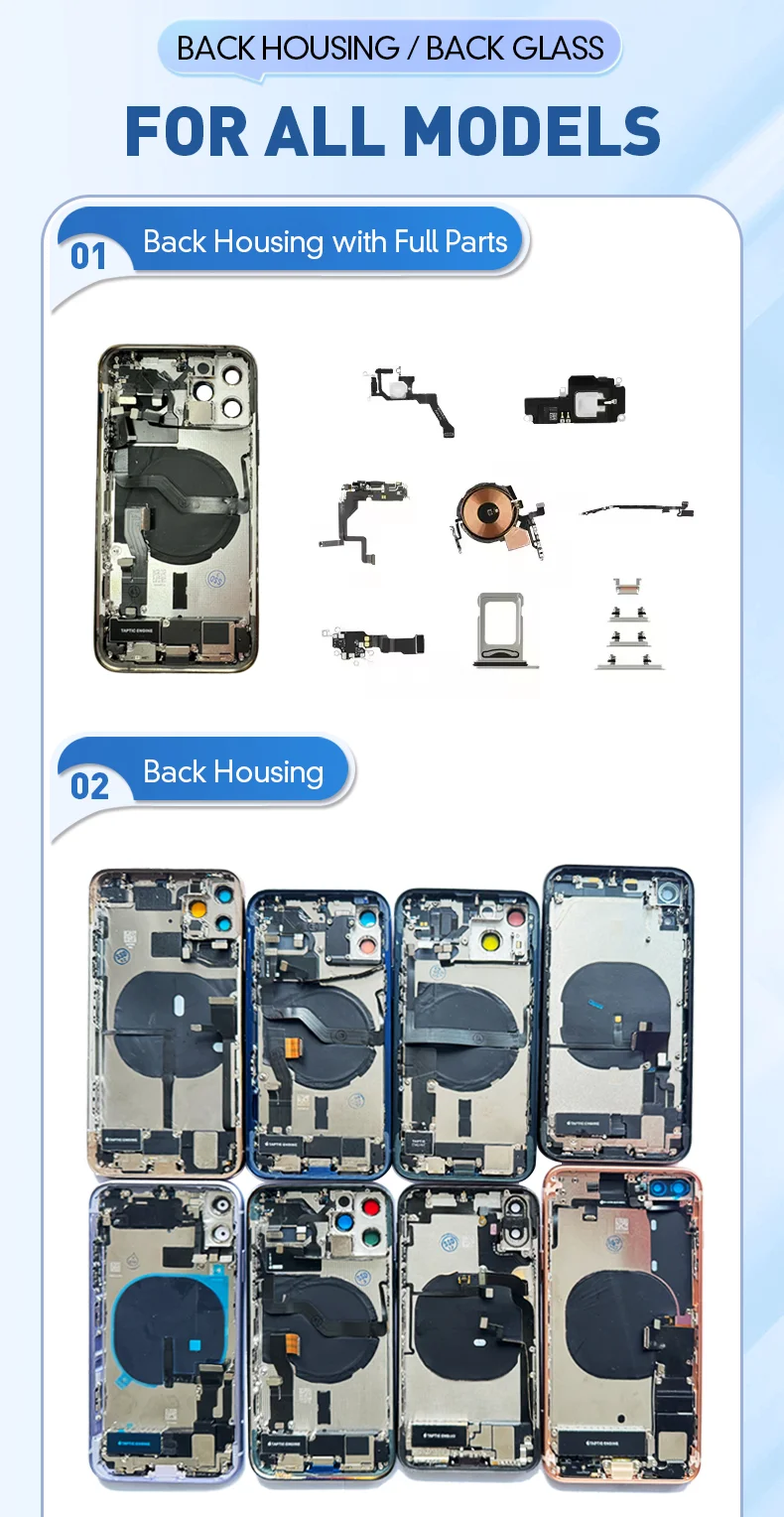 Iphone Back Housing - Complete Assembly & Flex Cable Parts