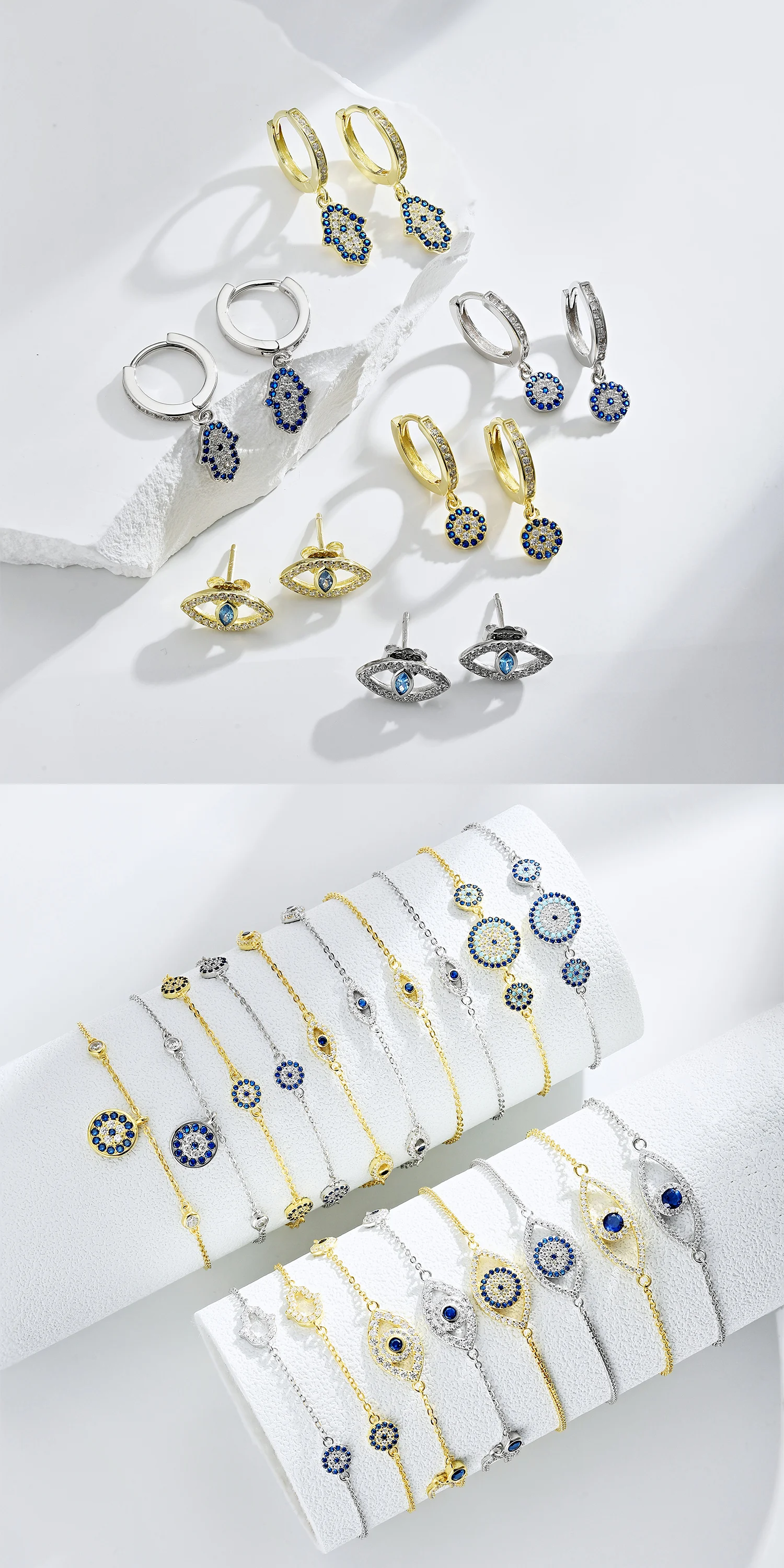 Dylam Adjustable Evil Blue Eye Ring S925 Silver Protection