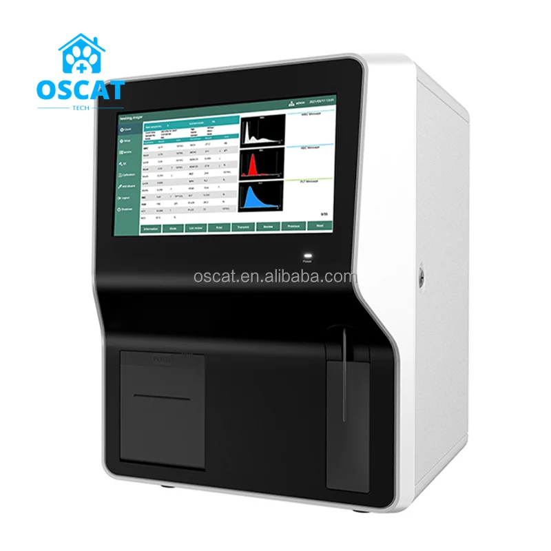 OSCAT Hospital Instrument Vet Hematology Analyzer 3-part Blood Testing ...