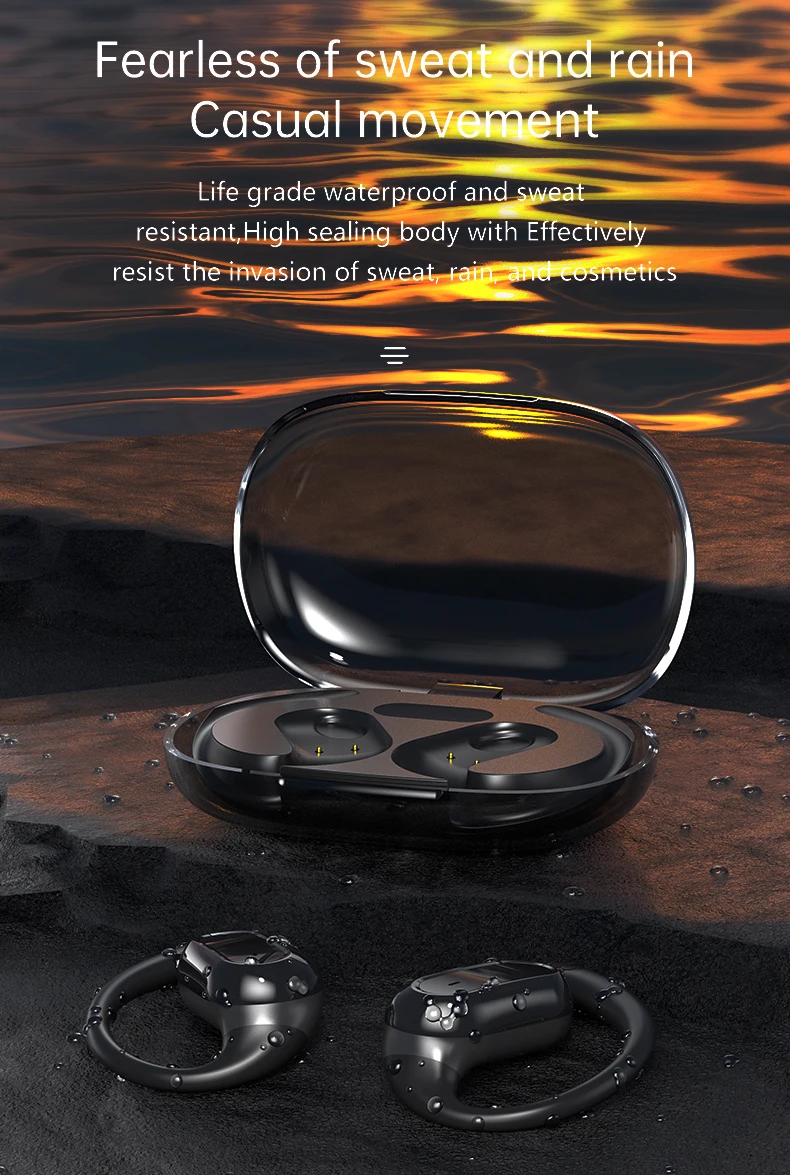 AS-06 TWS Sports Headset Transparent Surround Sound OWS Open Ear ...