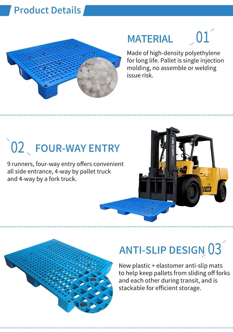 Recyclable Warehouse Use Heavy Duty Hdpe Material Rack Plastic Pallet ...