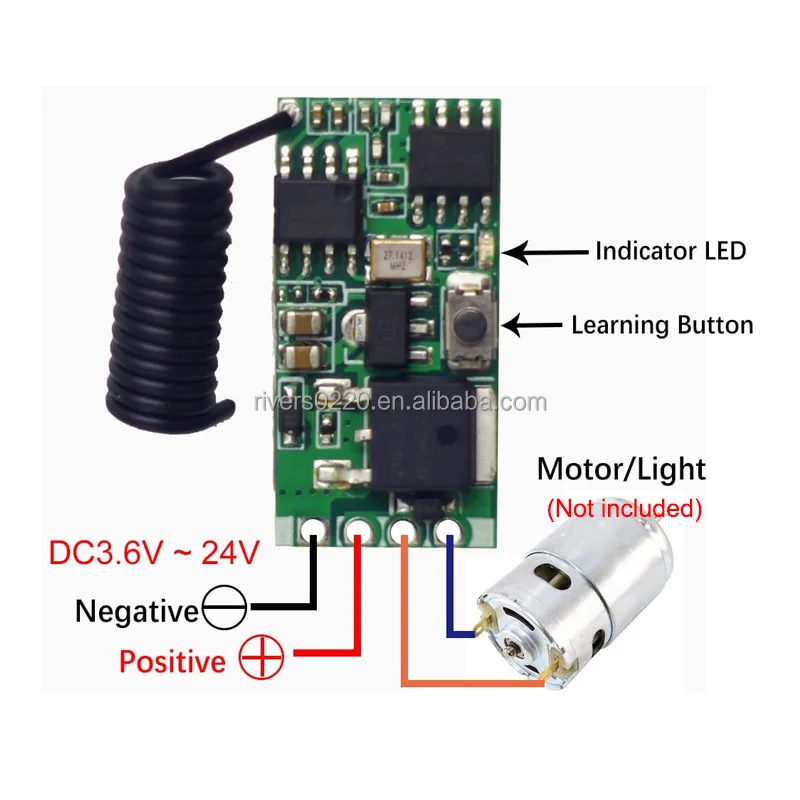 Wireless Remote Control DC Motor Speed Controller for Smart Home