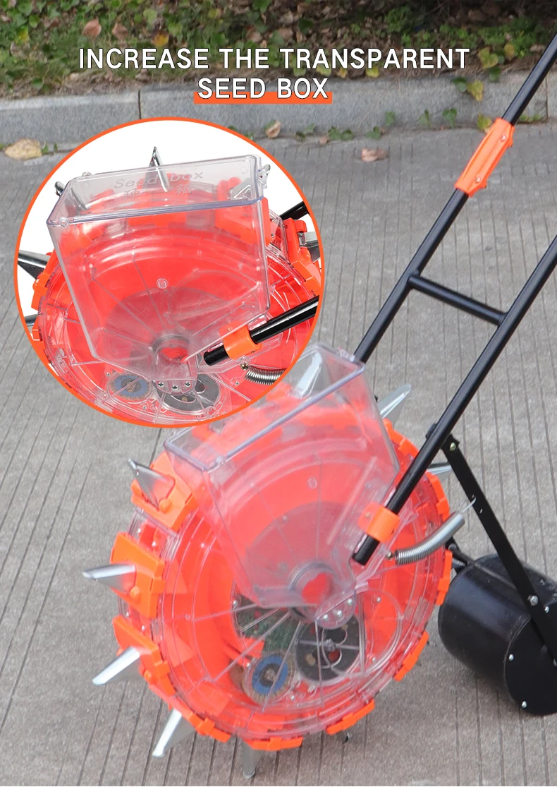 Manual Seeder Hand-push Garden Seeder Roller Seeding And Fertilizer ...