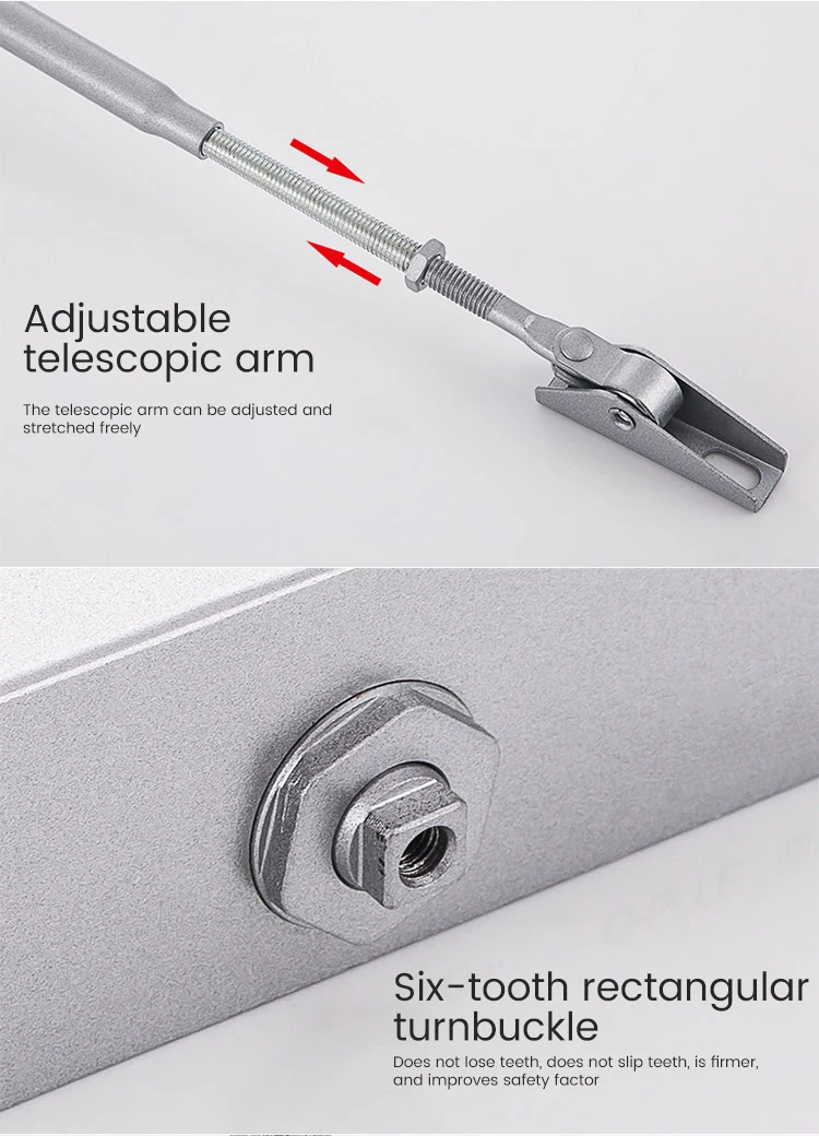 Silver Hydraulic Door Closer,Parallel Arm Bracket Door Closer Hold 30 ...