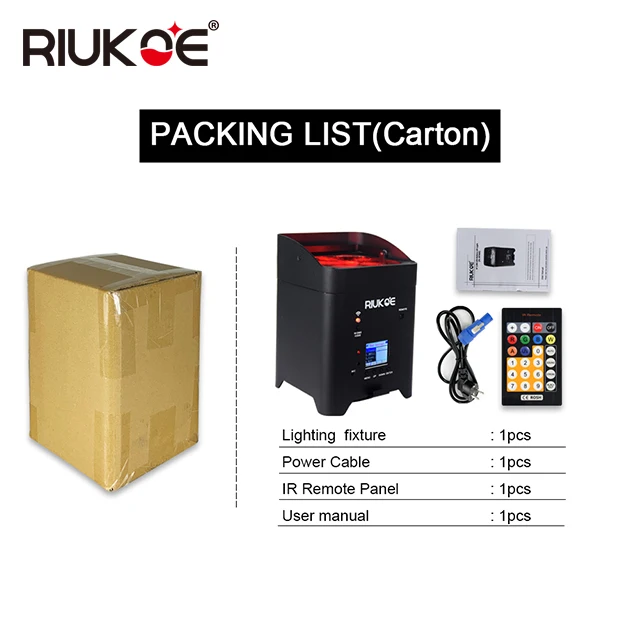 Smartbat Dmx Ir Wifi 6x18w Rgbwa Uv 6in1 Wireless Battery Powered Par ...