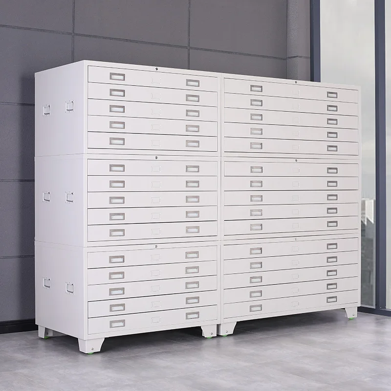 Mobile Drawing Storage Cabinet 5 Drawers A0 Size Paper Flat File Map ...