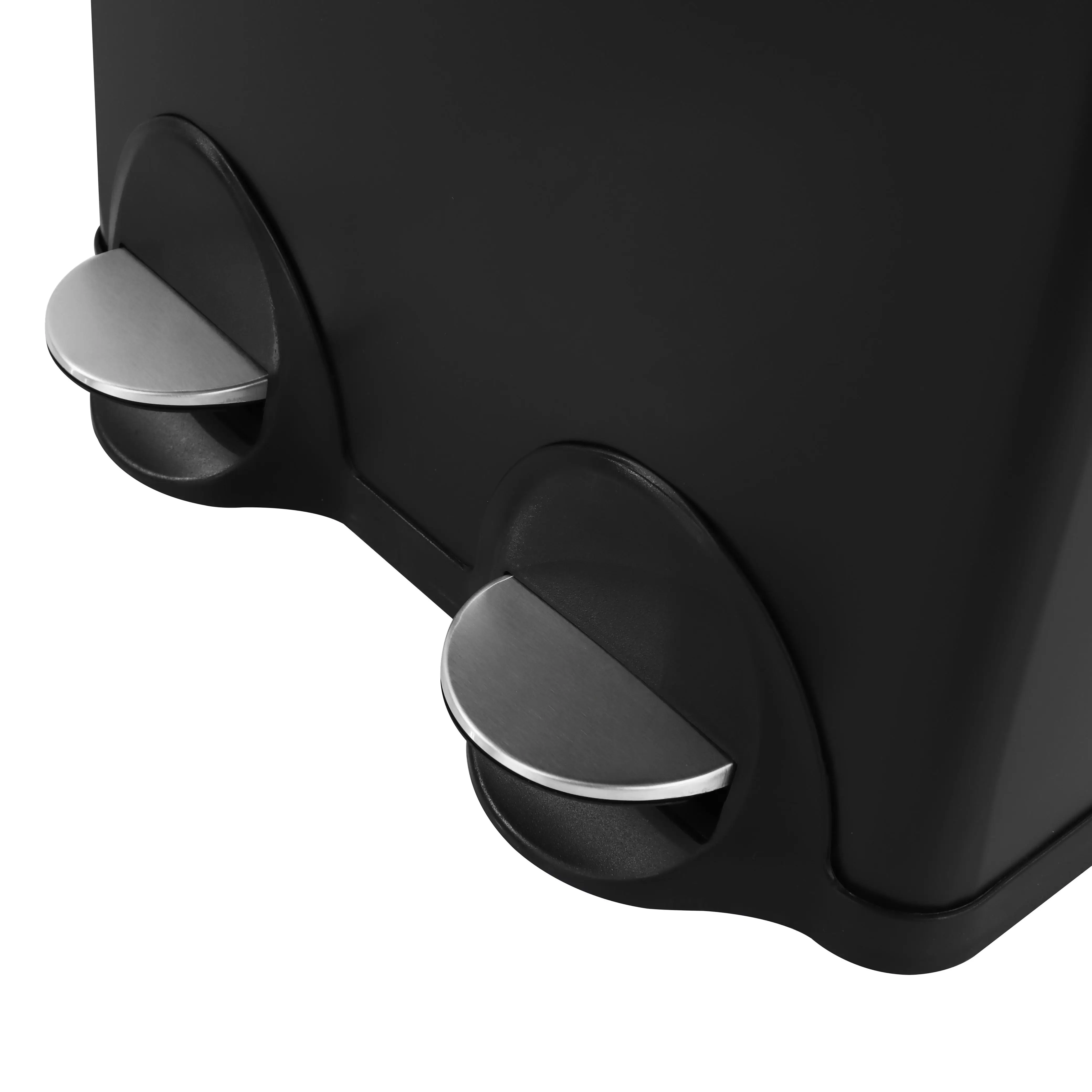 Kitchen Recycle Bin Two Compartments Stainless Steel Dust Bin Trash Can ...