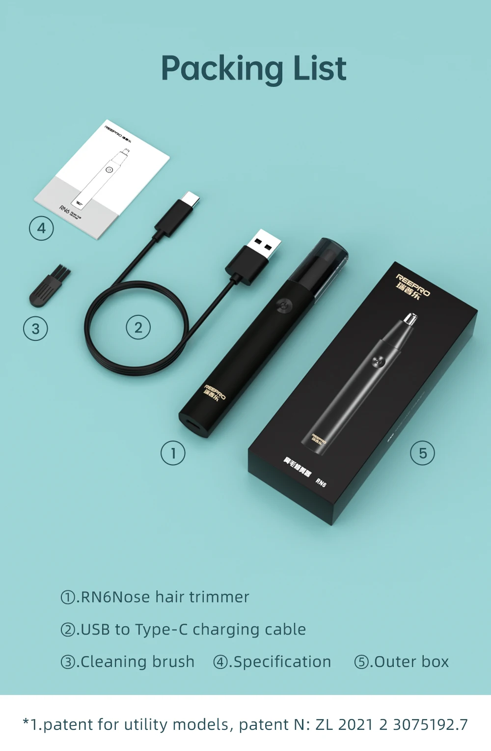 Professional Nose Hair Trimmer Battery Low Noise Portable Nose Hair Trimmer Cheap Portable