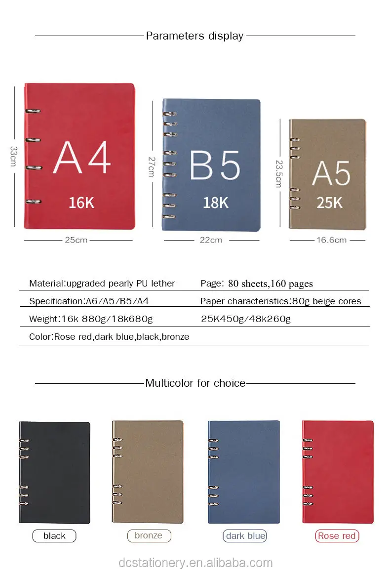 Customizable A6 Business Notepad - Premium Leather Binder