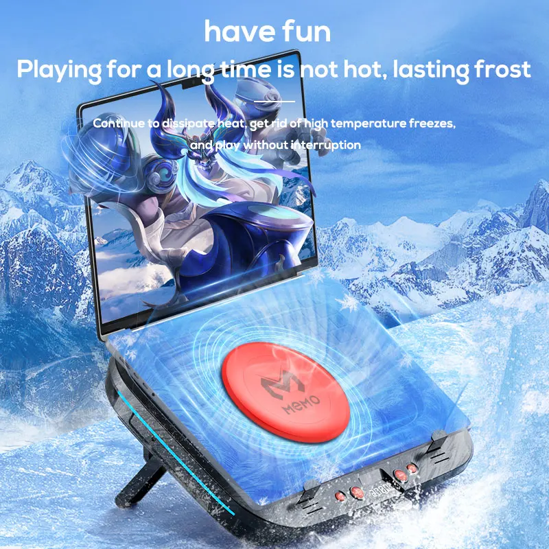 MEMO FL08 RGB Lighting Laptop Stand Cooler for Gaming