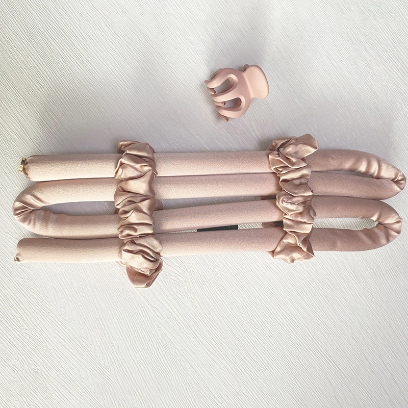 Small Curl Skinny Silk Heatless Hair Curler Ribbon Slim Curling No Heat ...