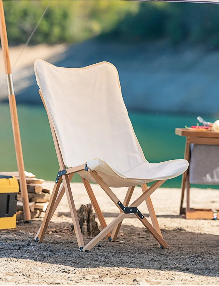 Modern High-back Folding Butterfly Chair Portable For Outdoor Villa ...