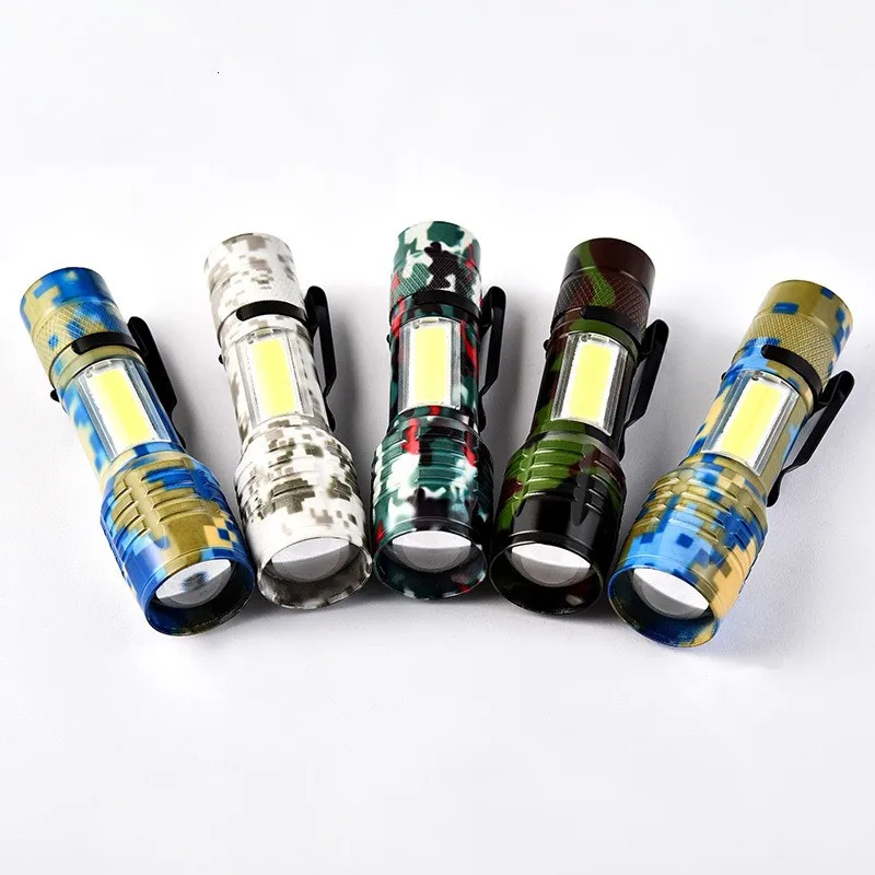 Camouflage Zoom Flashlight Usb Rechargeable With Pen Holder Home ...