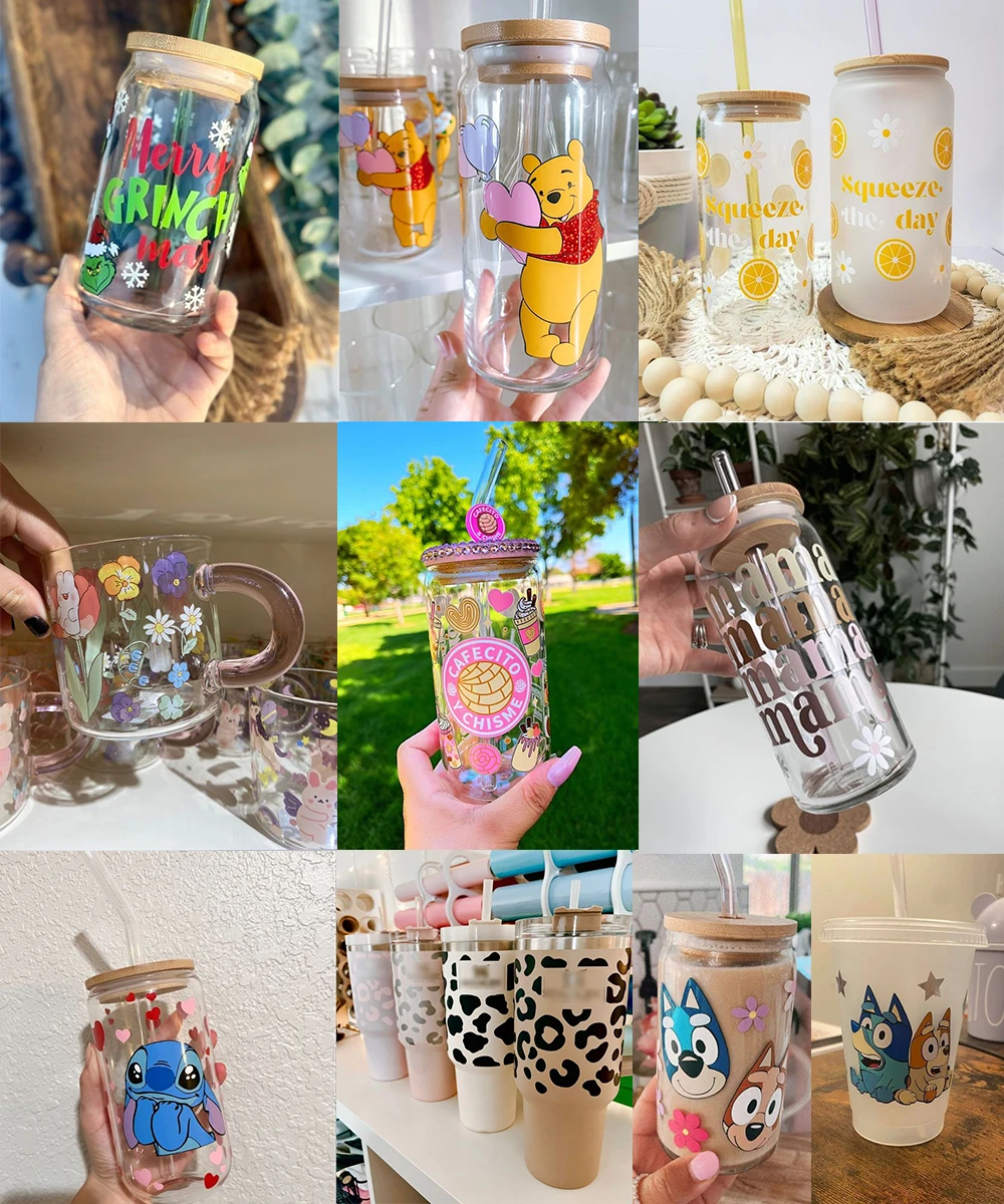 Custom Betty Boop Designs Uv Dtf Cup Wrap Transfers Waterproof 16oz Uv ...