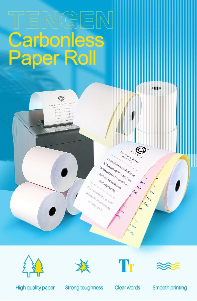 Factory Carbonless Cash Register Paper - 75*60MM Tengen