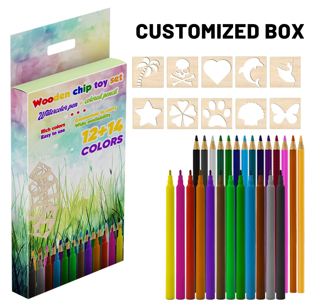 KHY Wooden DIY Painting Template Stencil Montessori Kid Drawing ...