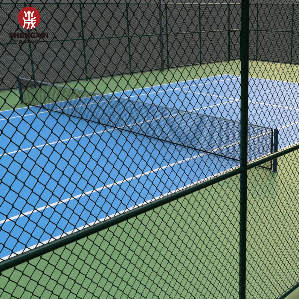 Alibaba.com: PVC coated chain link wire mesh fence with post for tennis ...
