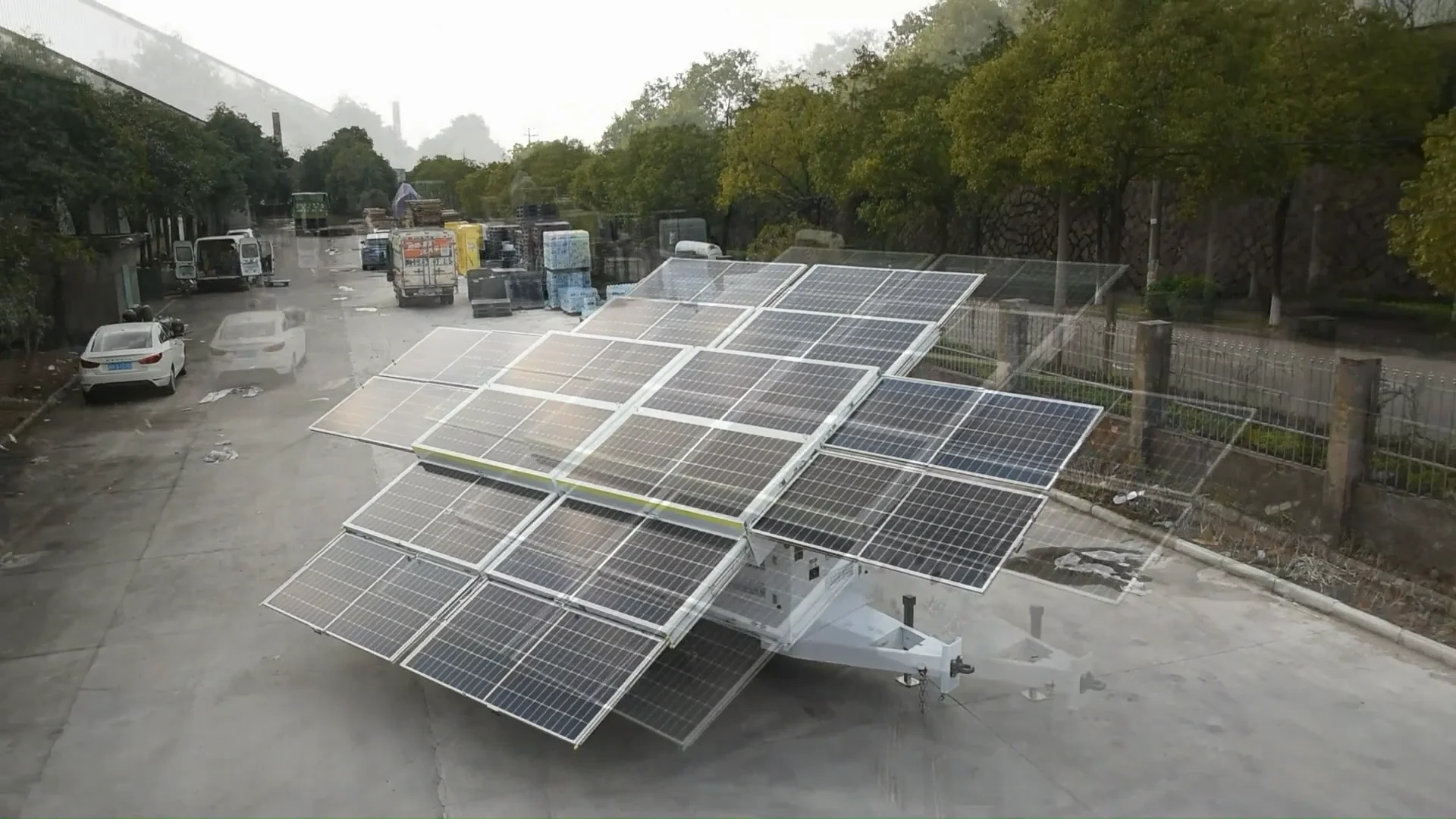 Mobile Solar Generator Trailer Mounted Solar System With 16 Solar ...