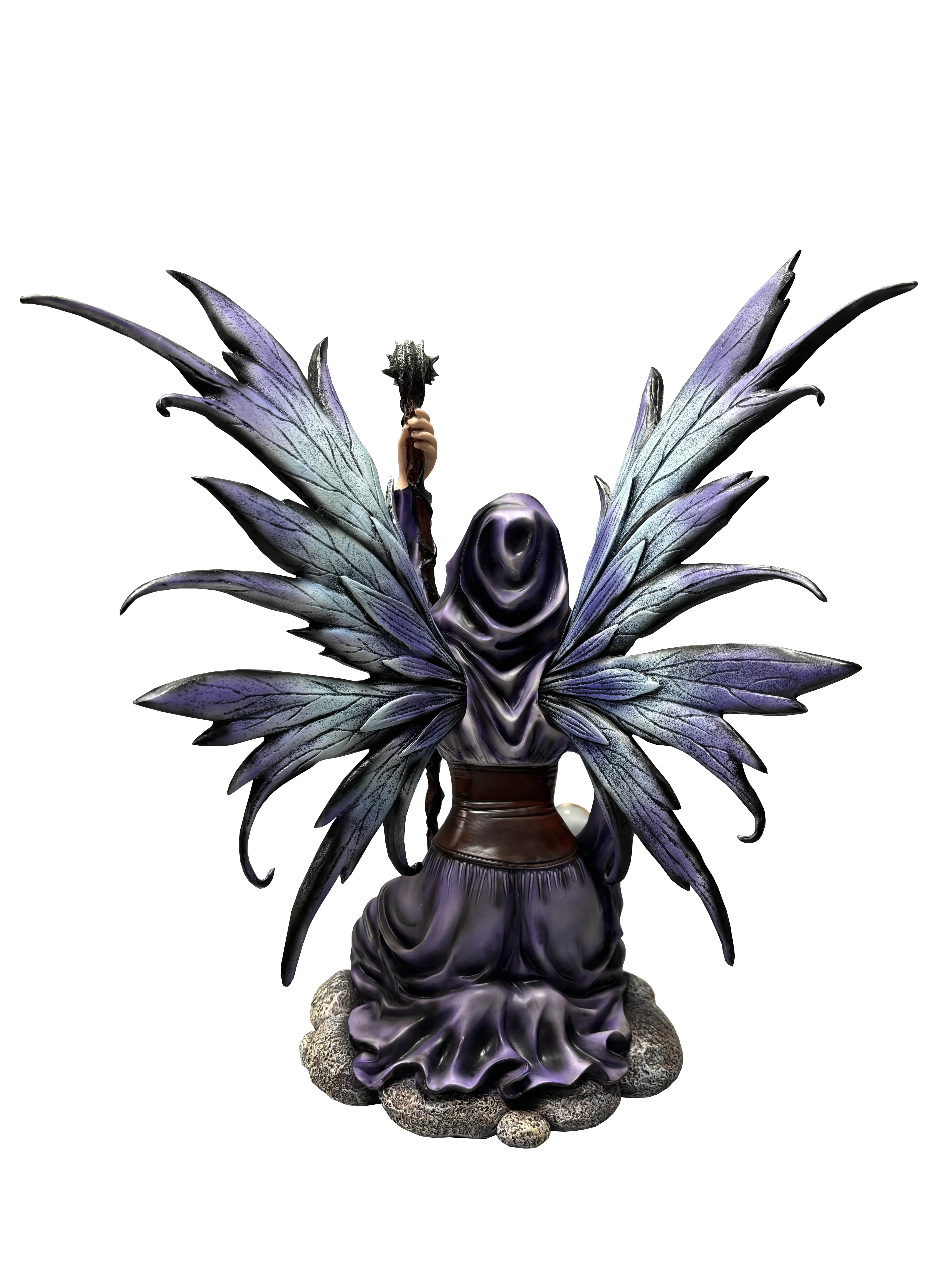 Custom Resin Fairy Figurine with Magic Wand for Garden Decor, 35*24.5* ...