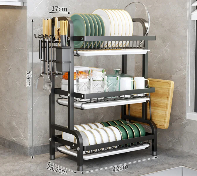Multifunction Rack Holder Plate Rack Main Stander for Kitchen