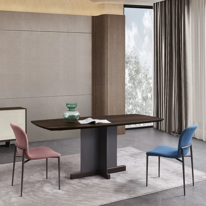 Modern Wooden Convertible Dining Table with Chairs Living Room ...