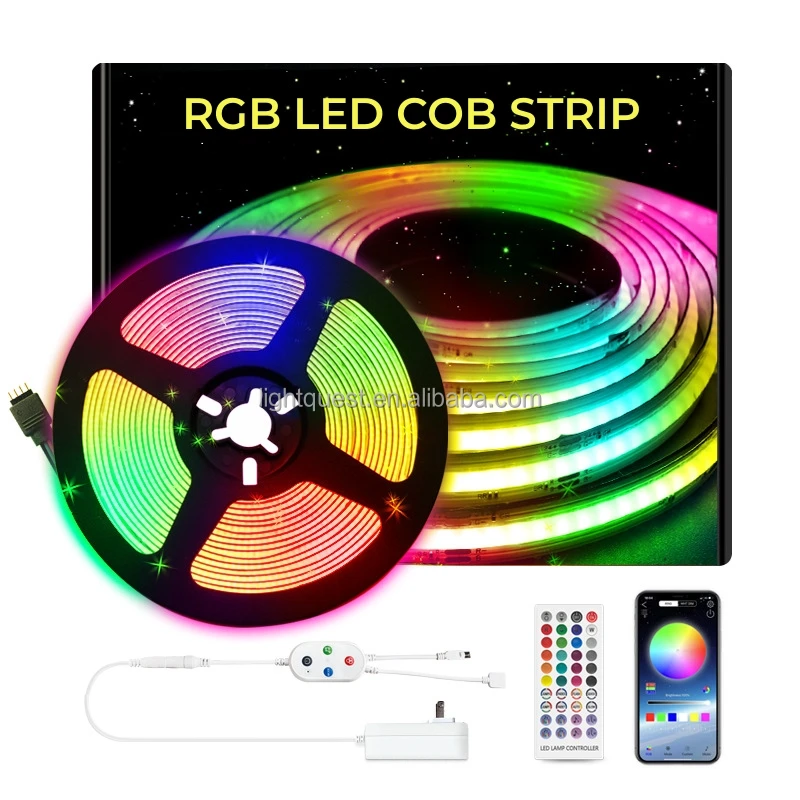 Dimmable Dotsfree Strip Light DC24V 12V Flexible RGB Led Cob Strip ...