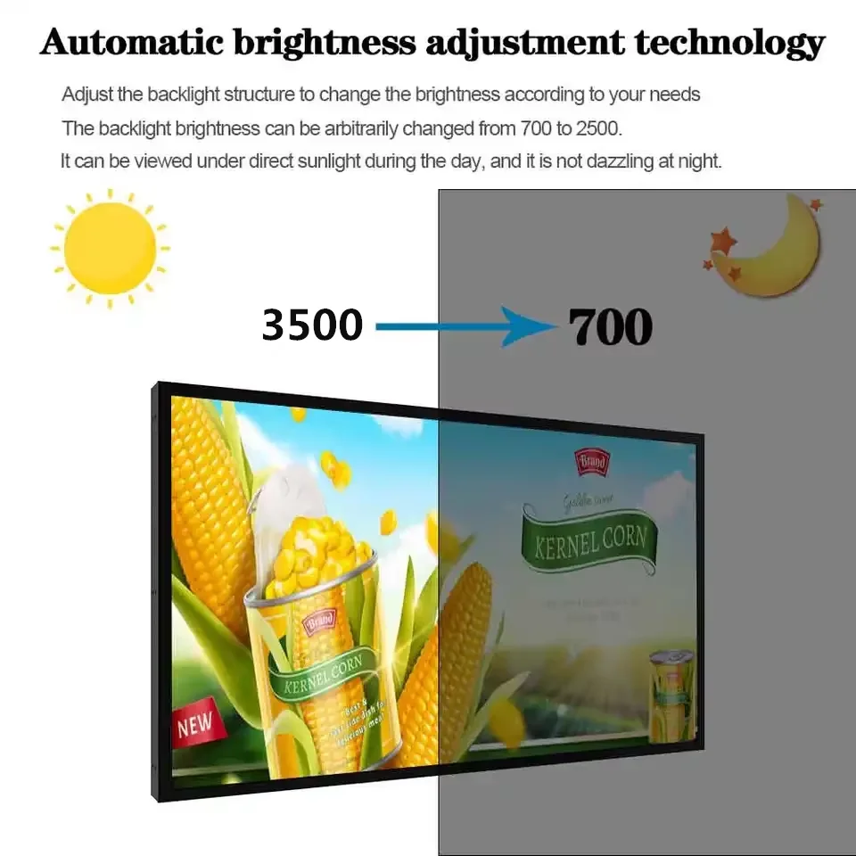 Shop Store 3000 Nits Highlight Window Lcd Display Hanging Floor ...