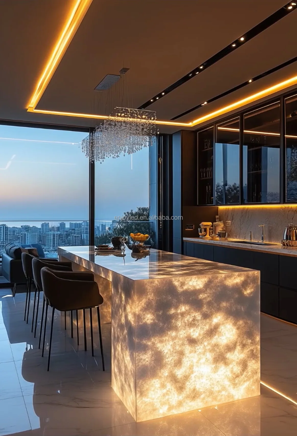 LED flexible soft light board luxury stone marble backlight ambient ...