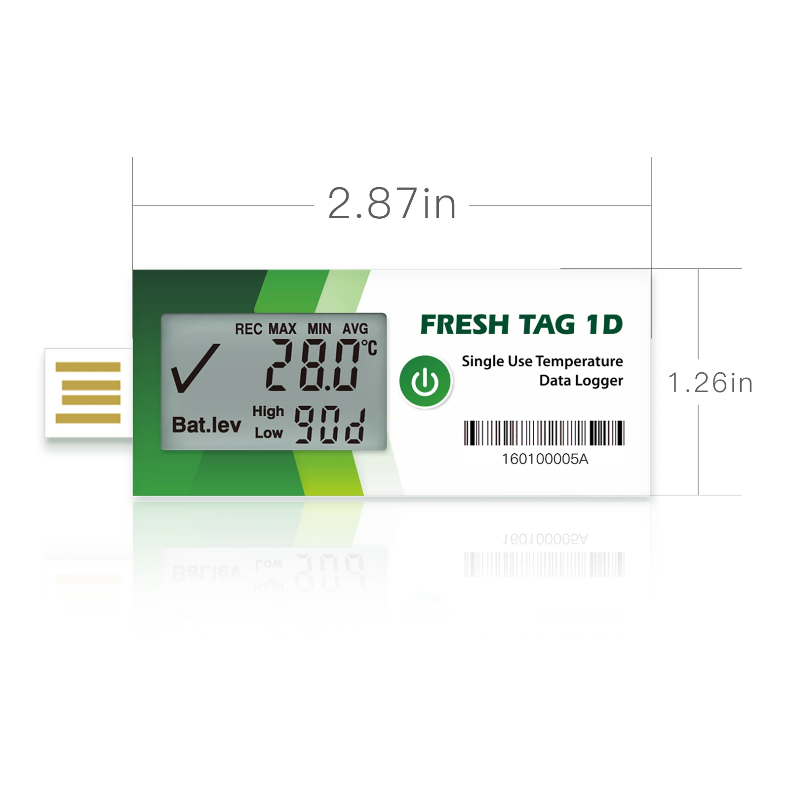 Fresh Tag 1D Temperature Sensor - Ultra Low Temp Logger