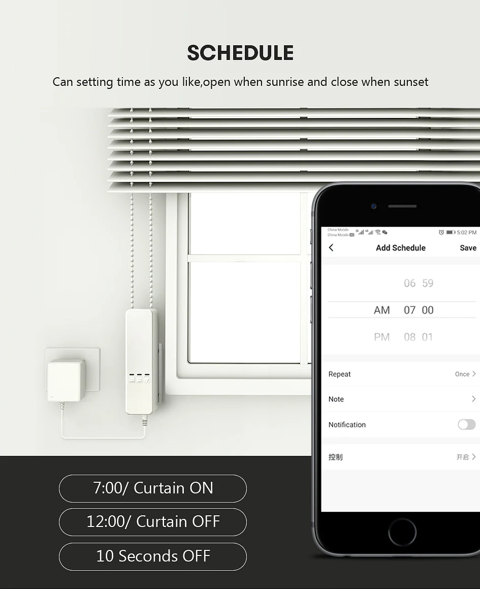 DIY Tuya Wifi Remote Smart Roller Blinds Chain Curtain Motor Shade Shutters Chain Window Smart ...