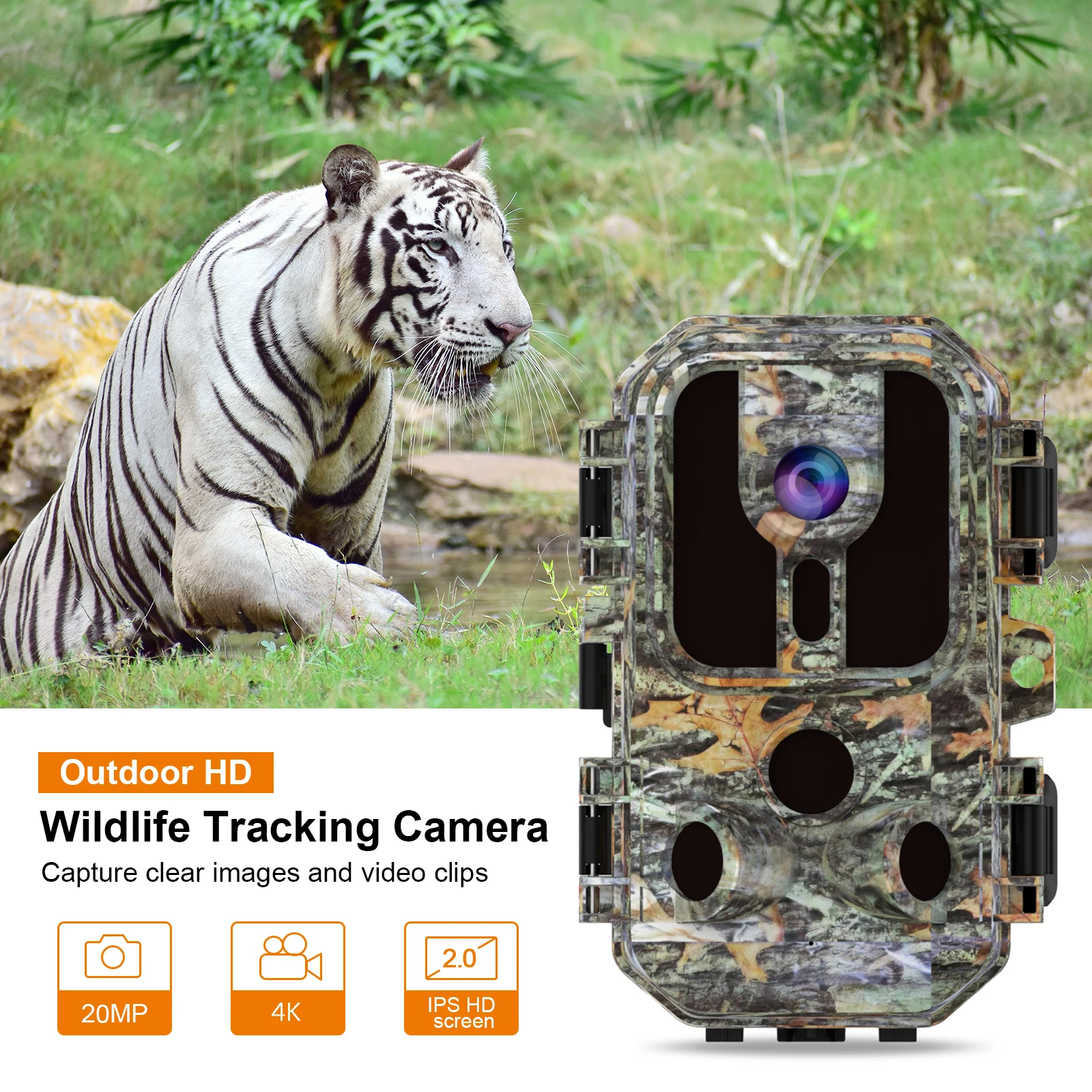 Outdoor Action Hunting Camera 4k Wild Game Animal Detector Trail Camera ...