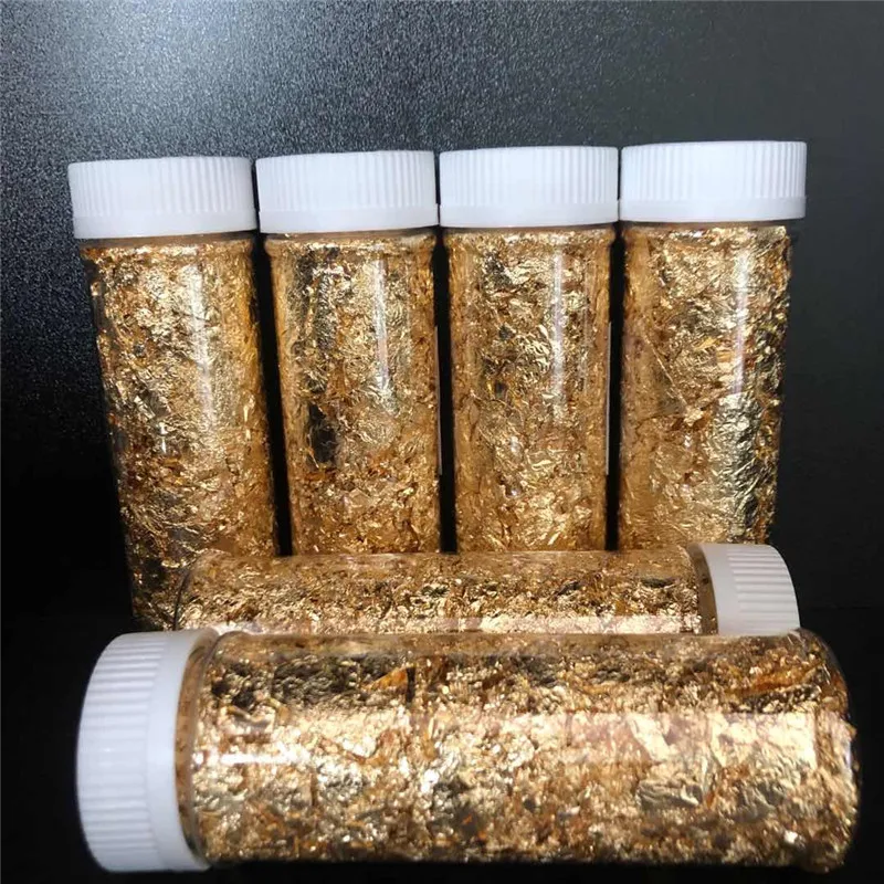 Edible Gold Leaf 2g/Bottle Eatable Foil Pure Gold Silver Leaf for Food ...