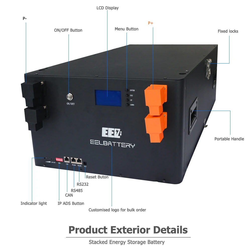 EEL 48V 16S Server Rack DIY Energy Storage System Batteries
