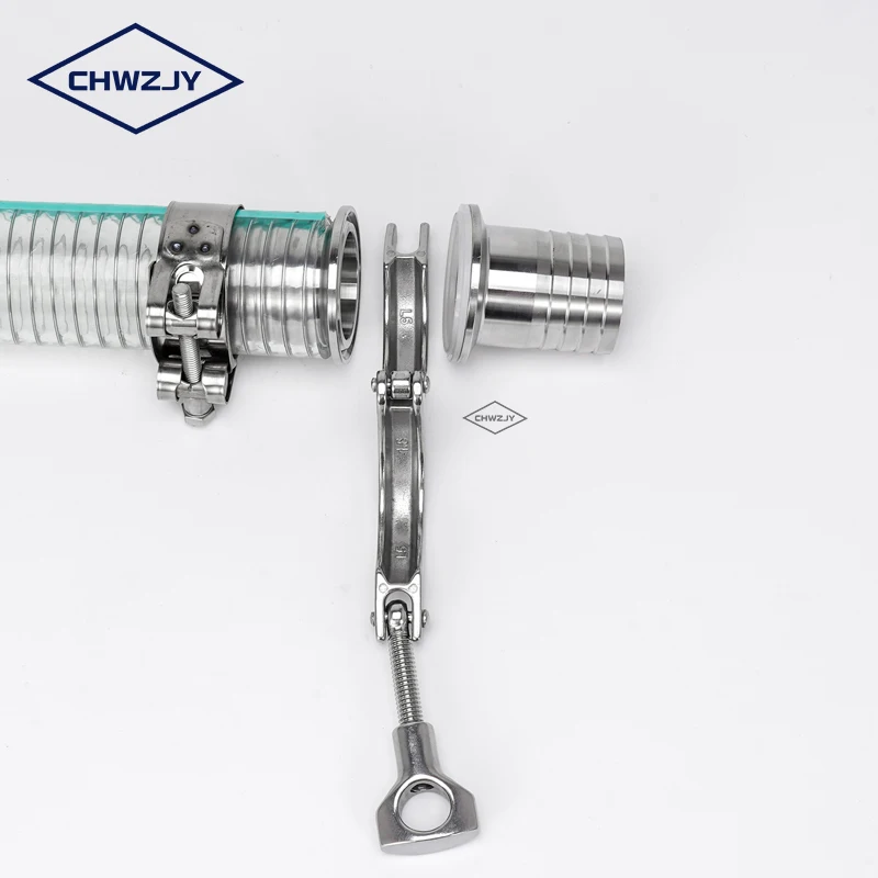 Stainless Steel Sanitary Hose Clamp Fittings Crimp - Buy Stainless ...