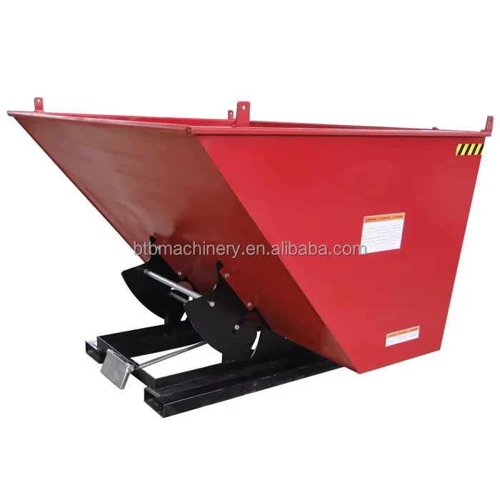 Quick Attach Hopper Forklift Steel Dumpster Tipping Bin Construction ...
