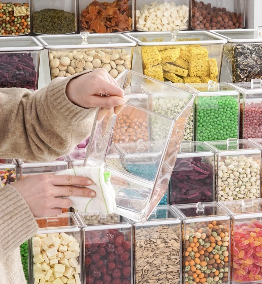 ECOBOX Plastic Candy Storage Bins Boxes Container Spices Scoop Bins ...