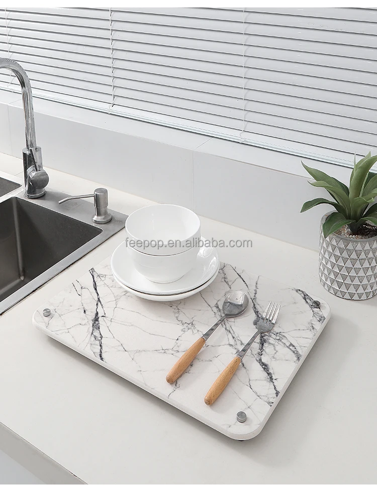 Diatomite Stone Dish Drying Mat For Kitchen Counter - Buy Drying Mats ...