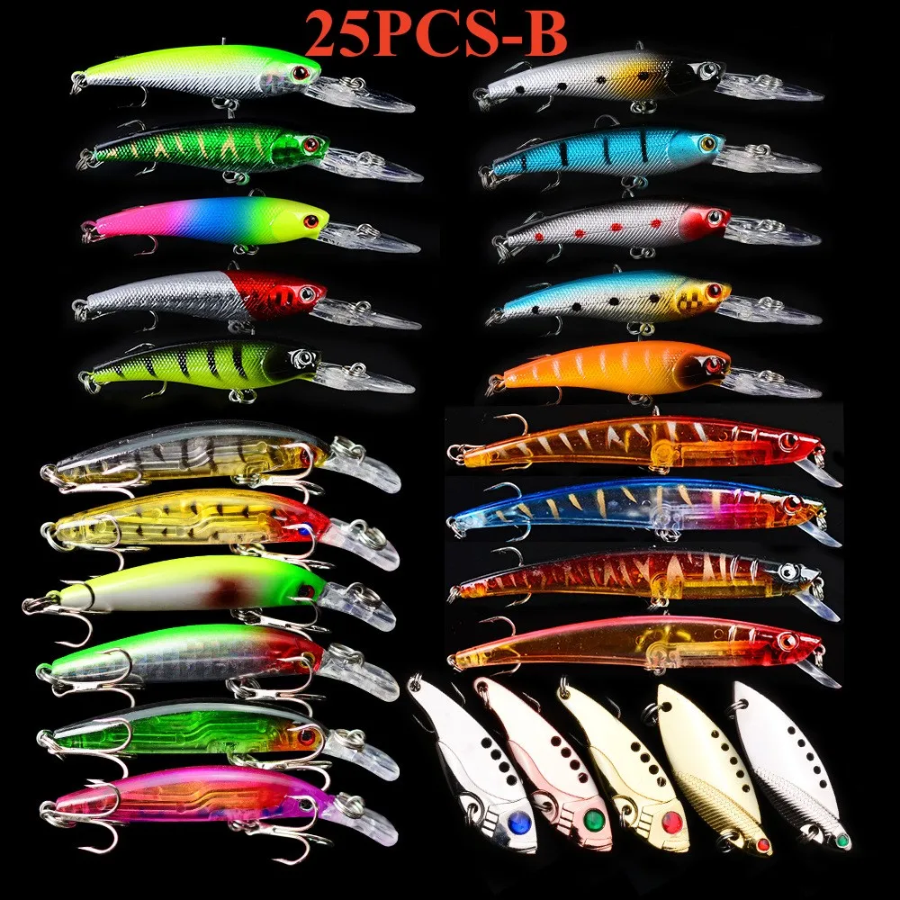 New Fishing Lures - Hard Baits Minnow Wobbler Kits