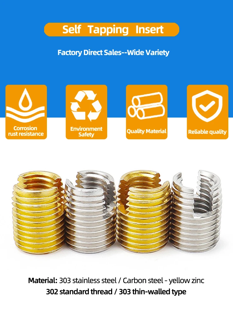 307 Three-hole Self-tapping Insert For Repairing Thread 308 Internal ...