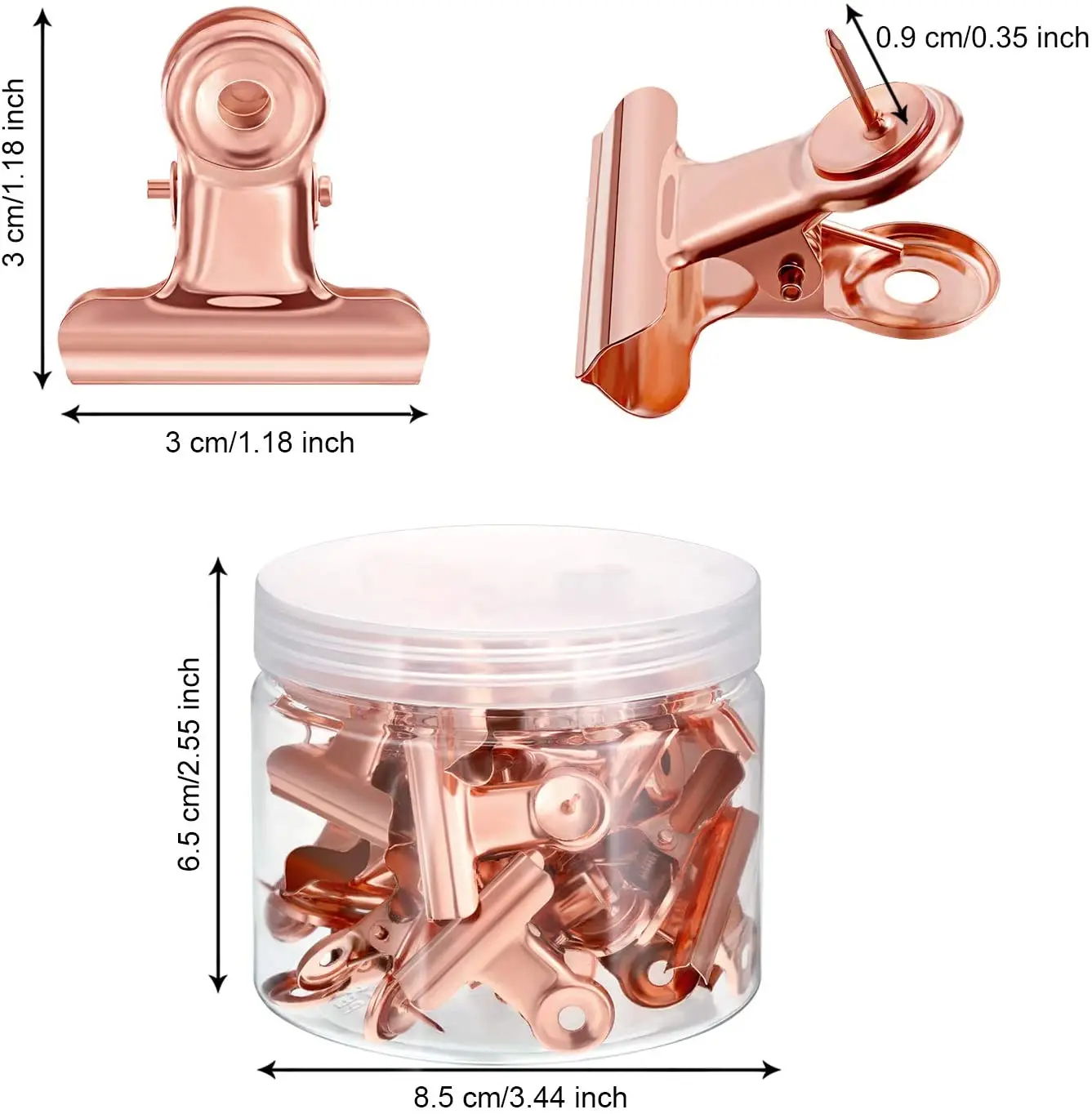 Stationary Supplies Bulldog Letter Clips Stainless Steel Colorful Paper ...