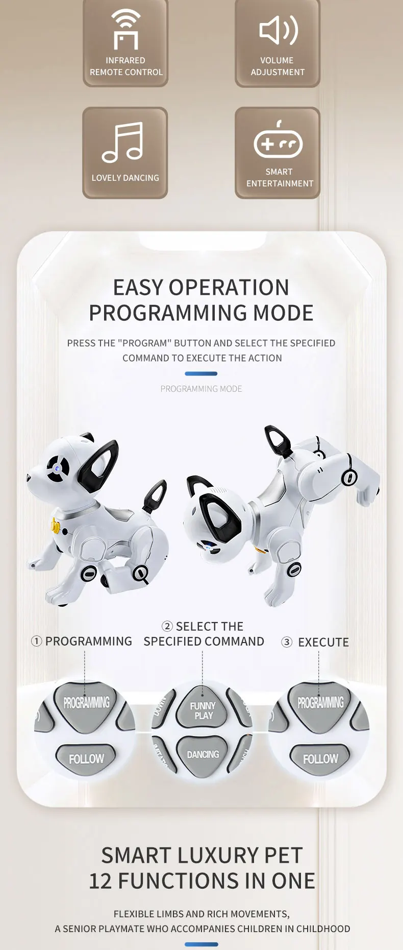 Smart Interactive Music Dancing Handstand Follow Bionic Programming ...