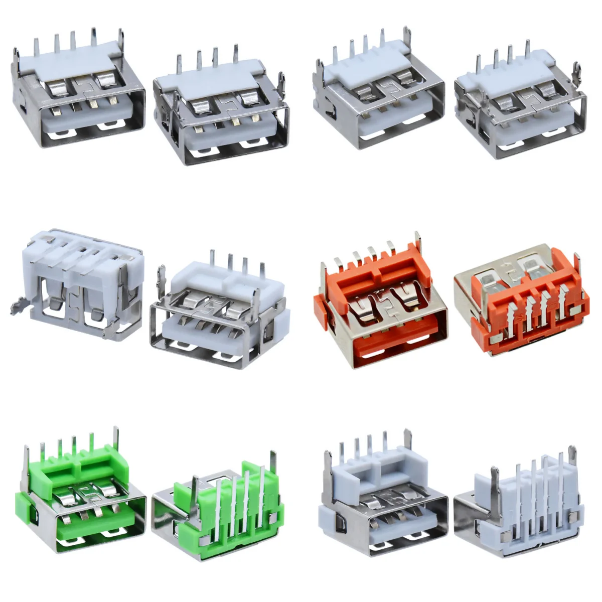 Kandens Mid Mount Usb 2.0 Female Port Smt Type A Jack Connector 4 Pin ...