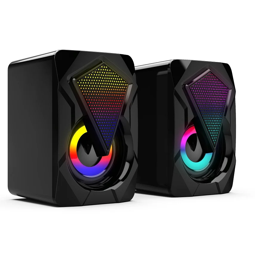 Usb Wired Rgb Colorful Lighting Effect X2 Computer Speakers For ...