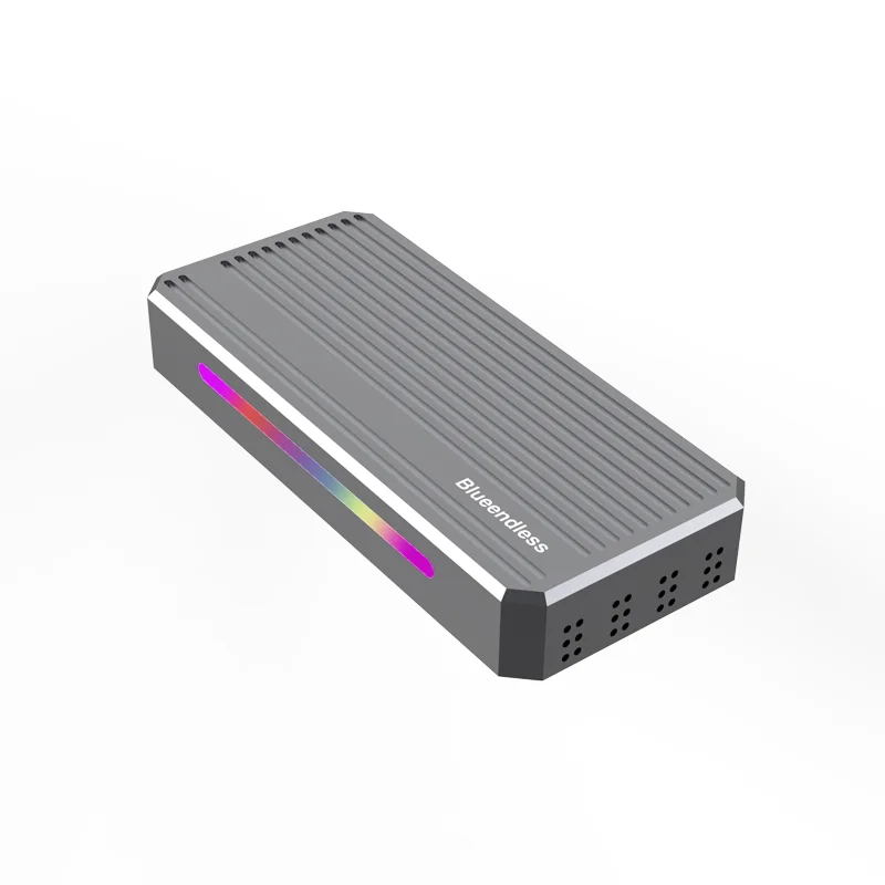 Usb4 Rgb M.2 Ssd Case Type-c Usb 3.1 Int M.2 Ssd Caddy With Cooling Fan ...