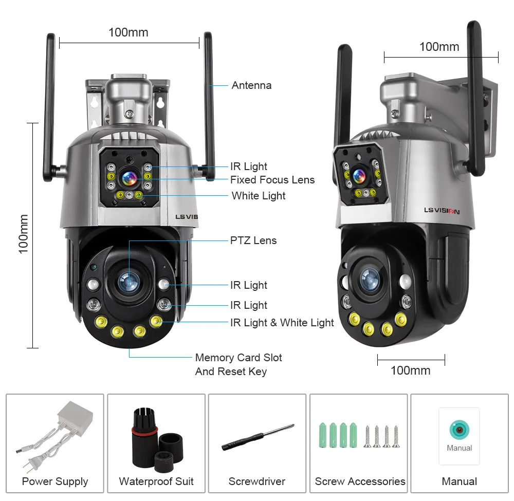 Ls Vision Dual Lens Dual Screen 6mp 36x Zoom Long Distance Monitoring ...