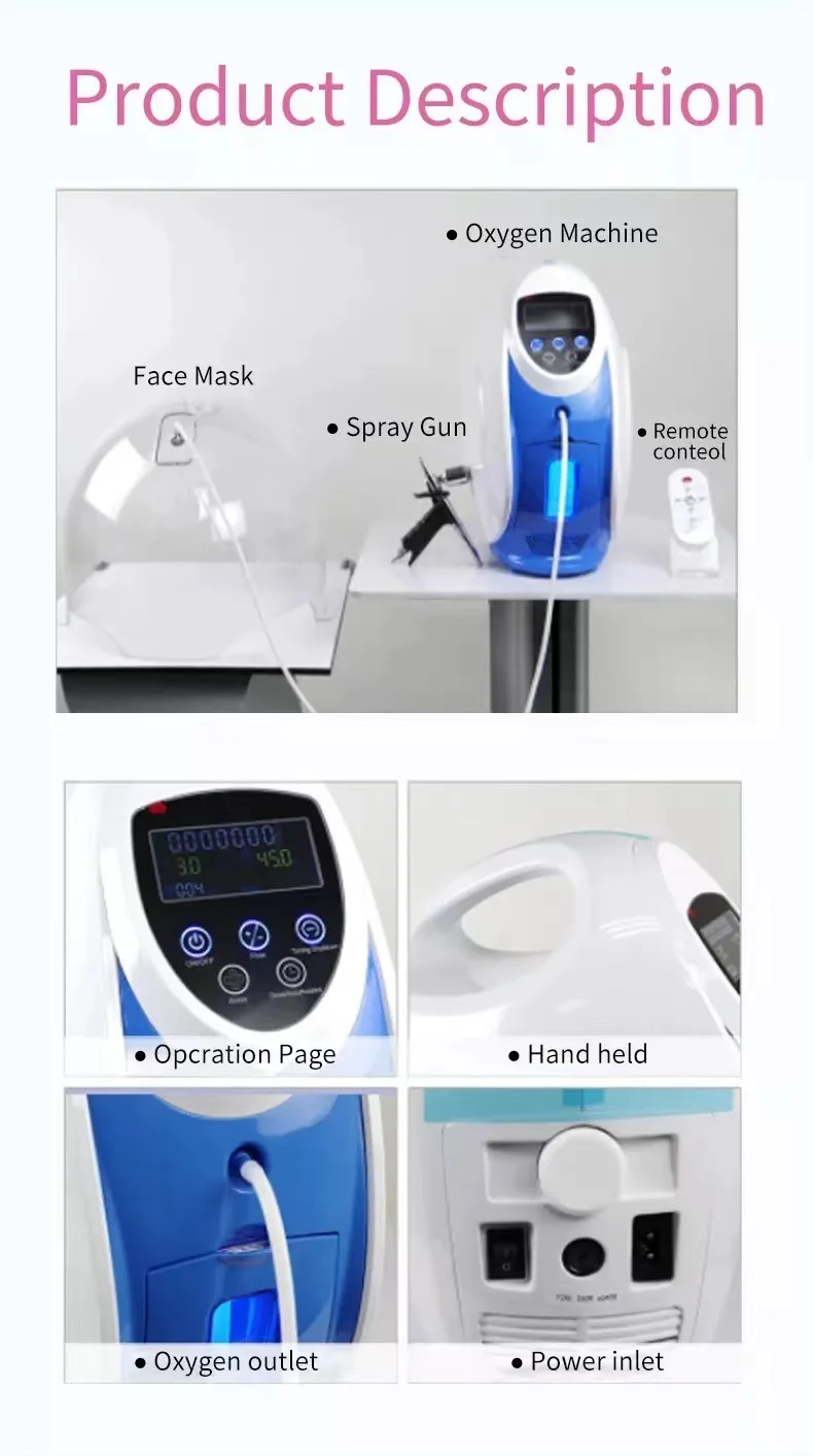 Korea Original O2toderm Led Dome Facial Solutions O2derm Oxygen Jet O2 ...