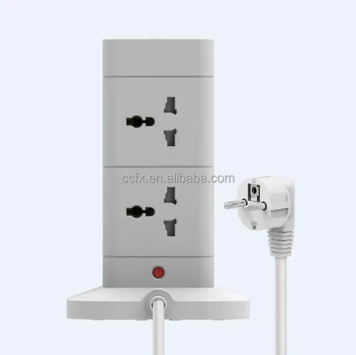 8 Gang Surge Protected Extension Lead 2m Plug Extension Power Strip EU ...