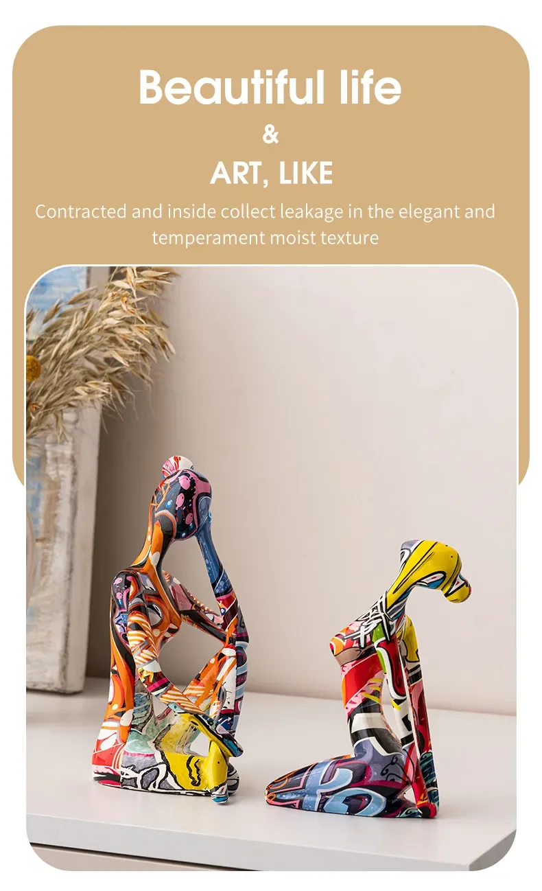 Painted Figure Figurines - Elegant Home Decor Solutions