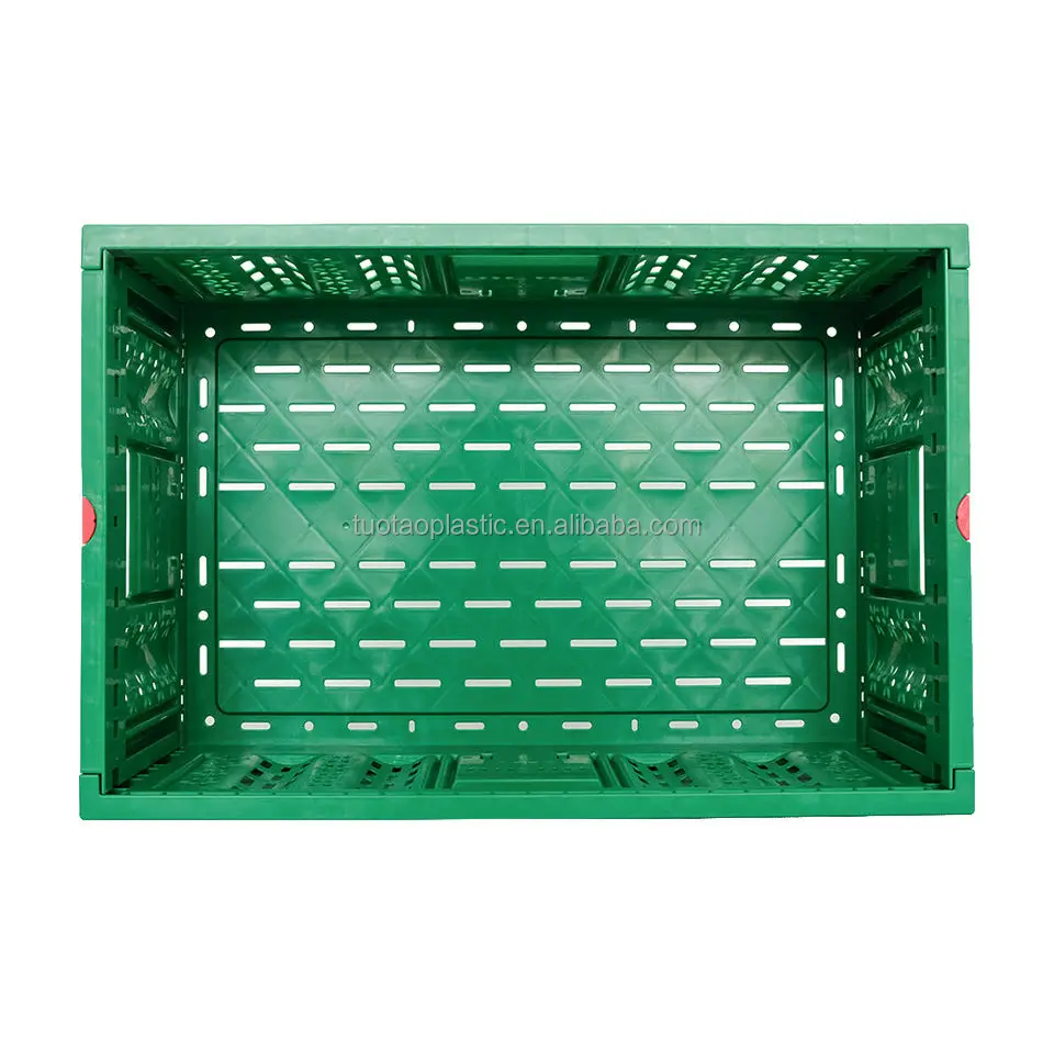 Hdpe Plastic Crates Folding Stackable Turnover Vegetables Logistics ...